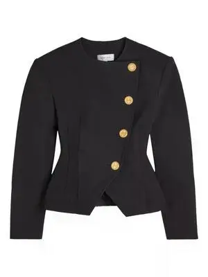 Ronny Kobo Gold-tone Button Peplum Jacket