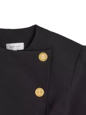 Ronny Kobo Gold-tone Button Peplum Jacket