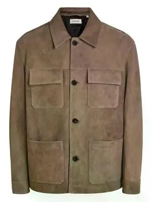FRAME Patch-pocket Suede Jacket