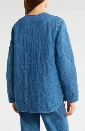 Caslon Chambray Quilted Jacket