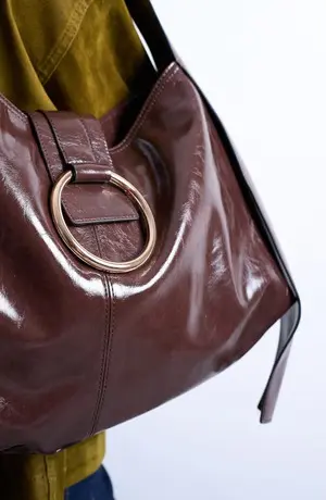 Topshop Faux Leather Shoulder Bag