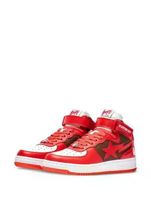 A BATHING APE Logo Appliqué Lace-up Sneakers