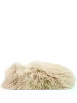 Moncler Furry Ballerina Flats - Neutrals