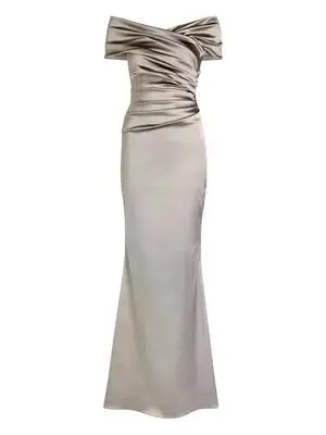 Talbot Runhof Off-shoulder Draped Gown