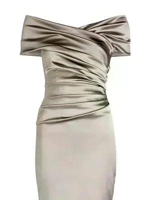 Talbot Runhof Off-shoulder Draped Gown