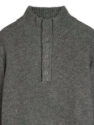 Paige Kotoni Buttoned Funnel-neck Sweater