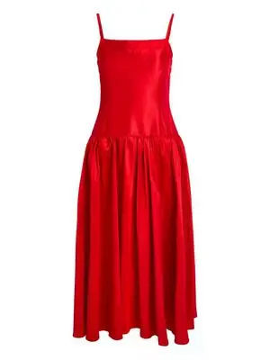 SISTER JANE Quartet Spaghetti-strap Midi Dress - Red