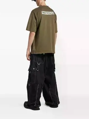 Balenciaga Logo Print T-shirt - Brown