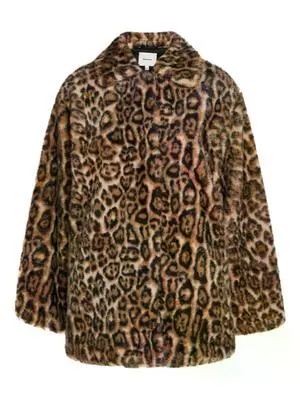 REFORMATION Leopard-print Faux-fur Coat
