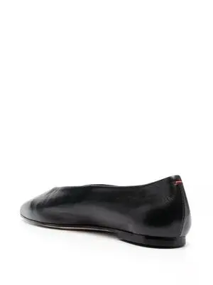 AeydĒ Betty Leather Ballerina Shoes - Black