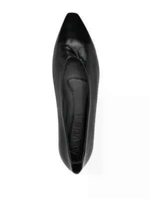 AeydĒ Betty Leather Ballerina Shoes - Black