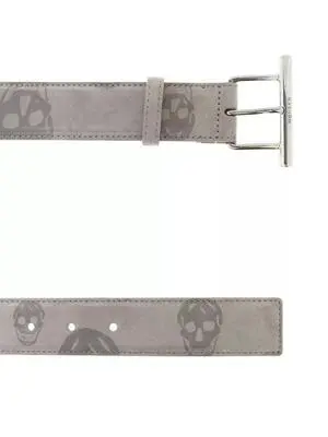 Alexander McQueen Skull-print Leather Belt