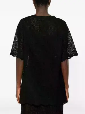 Ermanno Scervino Lace Scalloped Top - Black