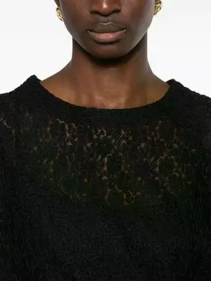 Ermanno Scervino Lace Scalloped Top - Black