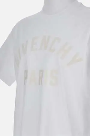 Givenchy Maglietta Logo In Cotone - Bianco