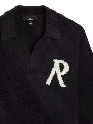 REPRESENT Initial Collared Sweater - Black