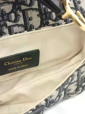 Dior Oblique Jacquard Saddle Bag - Neutrals