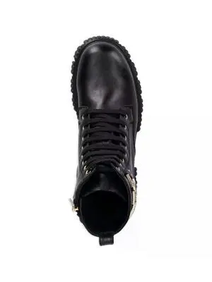 BALDININI Lace-up Combat Boots With Chain Detail