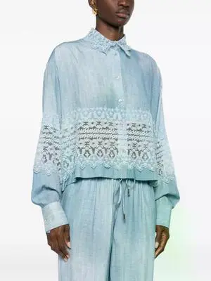 Ermanno Scervino Lace Collared Shirt