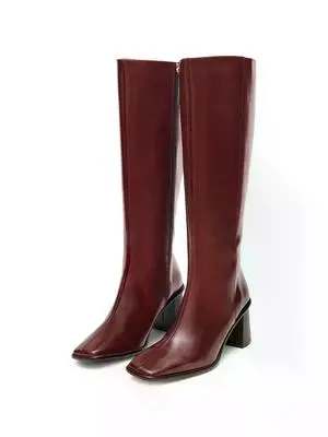 ALOHAS Square-toe Boots - Red