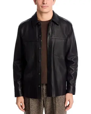 Simkhai Gibson Leather Shirt Jacket