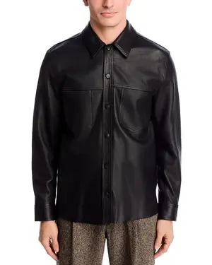 Simkhai Gibson Leather Shirt Jacket