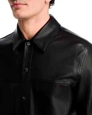 Simkhai Gibson Leather Shirt Jacket