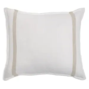 POM POM AT HOME Rory Linen Euro Sham, 26 X 26 - White/flax