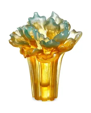 LIULI Our Great Beauty Limited Edition Crystal Glass Sculpture - Sky Blue/amber/clear