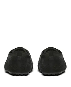 Balmain Racer 45 Lambskin And Suede Trainers - Black