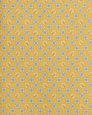 FERRAGAMO Silk Gancini Floral Necktie