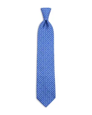 FERRAGAMO Silk Gancini Paper Airplane Tie - F.celeste