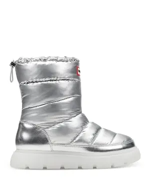 Hunter Maribels 3 Puffer Boots - Silver