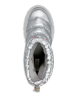 Hunter Maribels 3 Puffer Boots - Silver