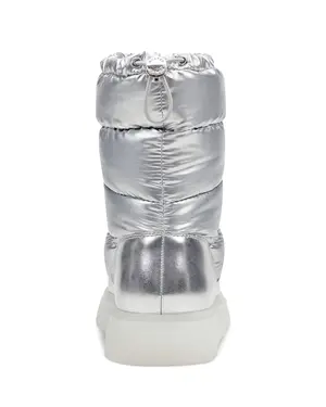 Hunter Maribels 3 Puffer Boots - Silver