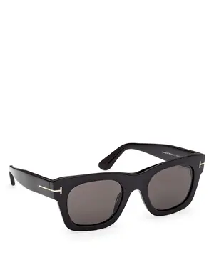 TOM FORD Emma Square Sunglasses - Black/smoke