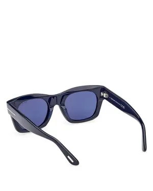TOM FORD Emma Square Sunglasses, 51mm - Blue/blue