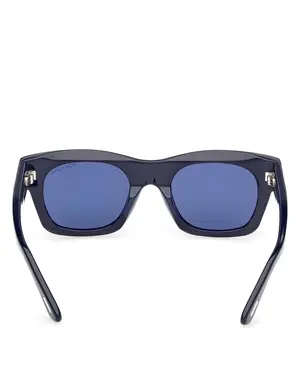 TOM FORD Emma Square Sunglasses, 51mm - Blue/blue