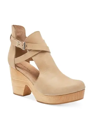Free People Cedar Leather Platform Pumps - Tan Leather