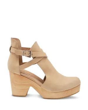 Free People Cedar Leather Platform Pumps - Tan Leather