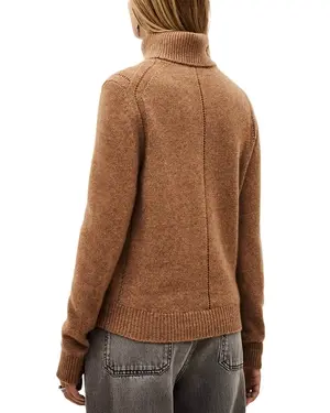 Ba&sh Chalie Cashmere Turtleneck Sweater - Camel