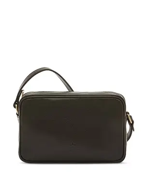 Il Bisonte Oliveta Leather Camera Crossbody - Black