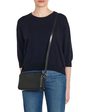 Il Bisonte Oliveta Leather Camera Crossbody - Black
