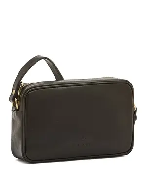 Il Bisonte Oliveta Leather Camera Crossbody - Black