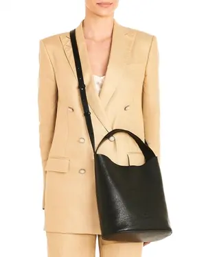 Il Bisonte Le Laudi Leather Bucket Bag - Black