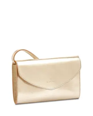 Il Bisonte Bigallo Leather Convertible Clutch - Platinum