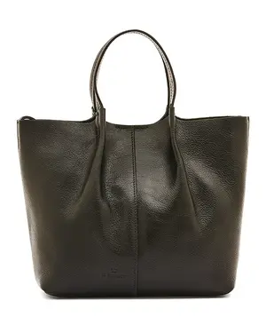 Il Bisonte Nina Pleated Leather Crossbody - Black