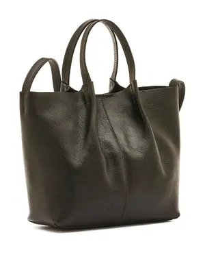 Il Bisonte Nina Pleated Leather Crossbody