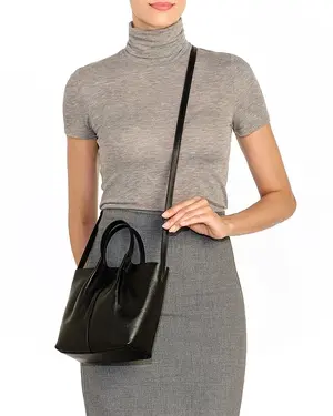 Il Bisonte Nina Pleated Leather Crossbody