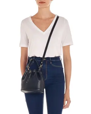 Il Bisonte Classic Leather Bucket Bag - Black